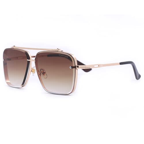 TOPFOXX - Bella Coffee - Aviator Sunglasses for Women Oversized - Total UV 400 Protection coating