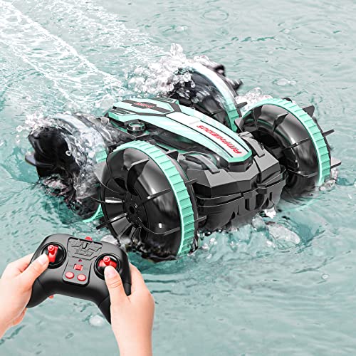 qida Amphibious Remote Control Car - 2.4 GHz Waterproof Remote Control Monster Truck Boat - RC Cars Vehicle 4WD Rotating 360°