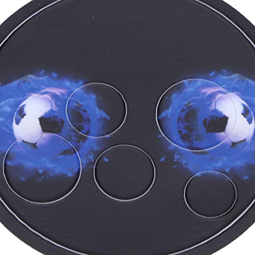 Mxzzand Wearproof, VR Glasses Protective Sticker, Stickers and Wiping Cloth, VR Headset Stickers, Durable, Scrapesproof, Anti‑Pollution,for Oculus Quest 2(Blue Flame Football)