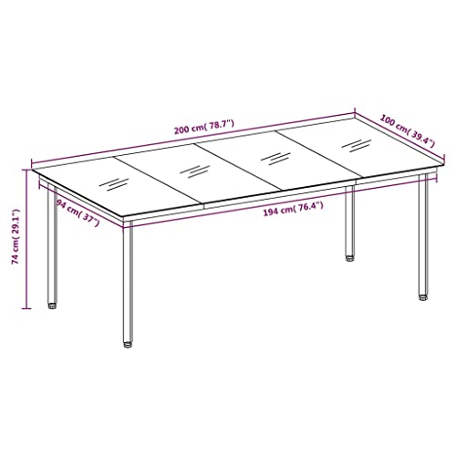 WHOPBXGAD 7 Piece Patio Dining Set Deck Furniture,Gardens Patio Furniture,Designed for use on lawns, terraces, poolsides, patios and Gardens,Brown