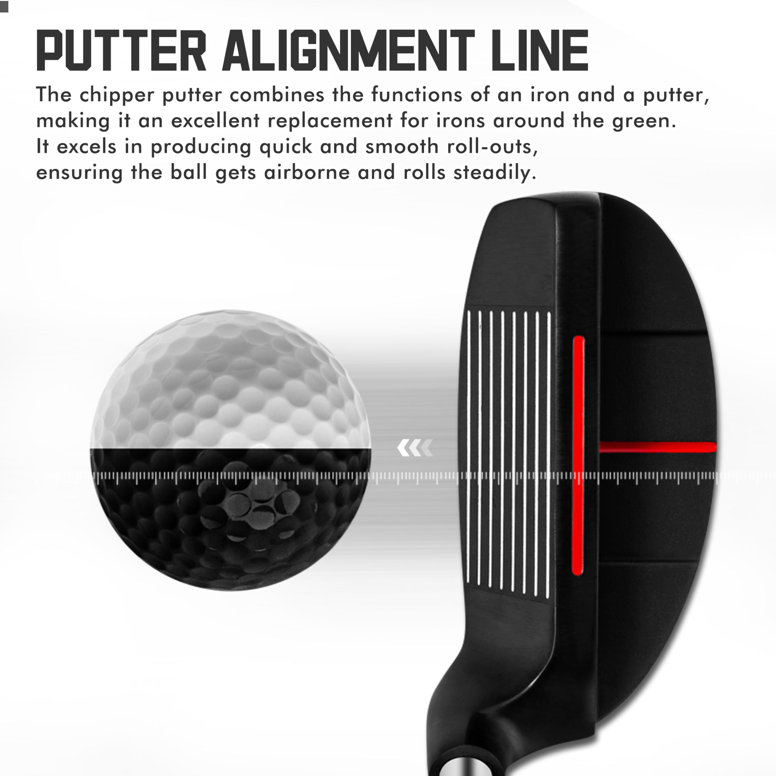 PGM Golf Club Chippers, Blade Putters for Men & Women - Easy Flop Shots β Legal for Tournament Play, Quickly Cuts Strokes from Your Short Game 35 Degree