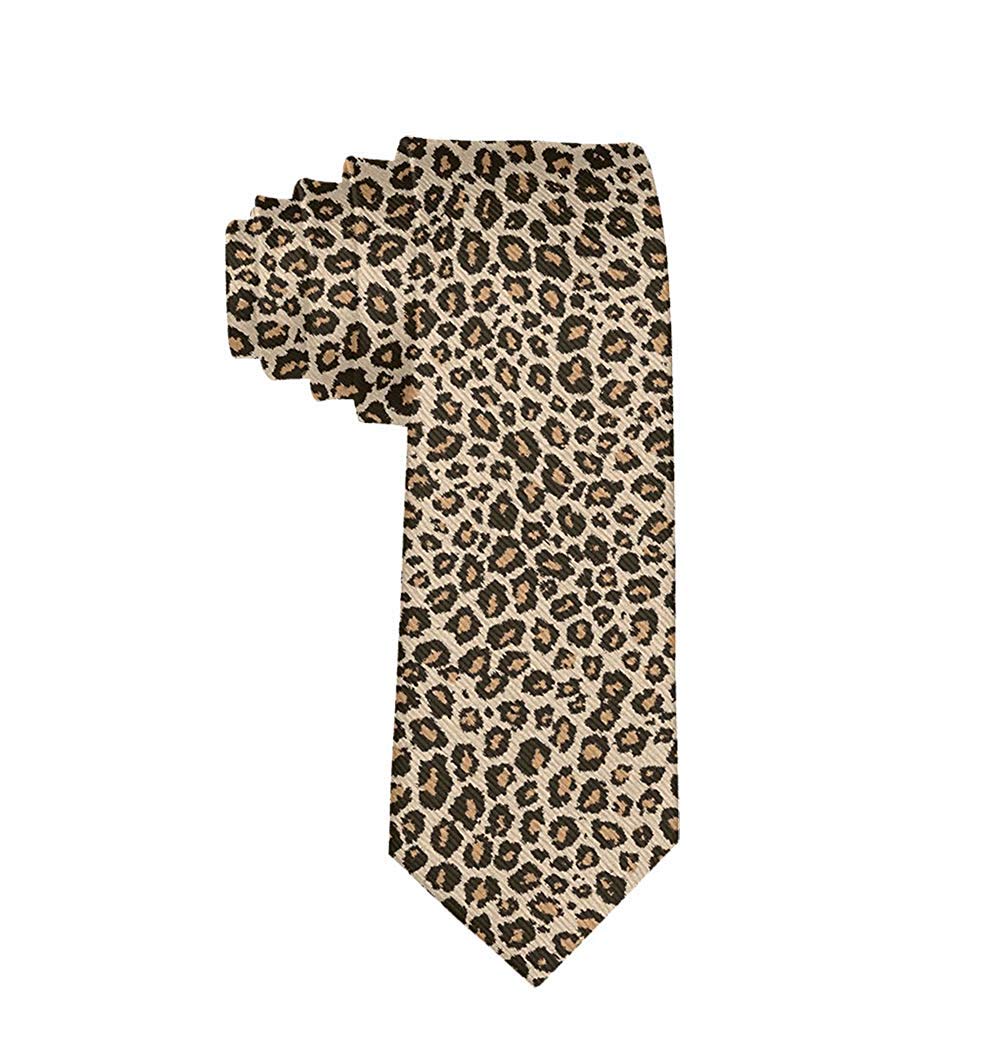 Men's Cool Leopard Skin Necktie Polyester Silk Soft Business Gentleman Tie Necktie