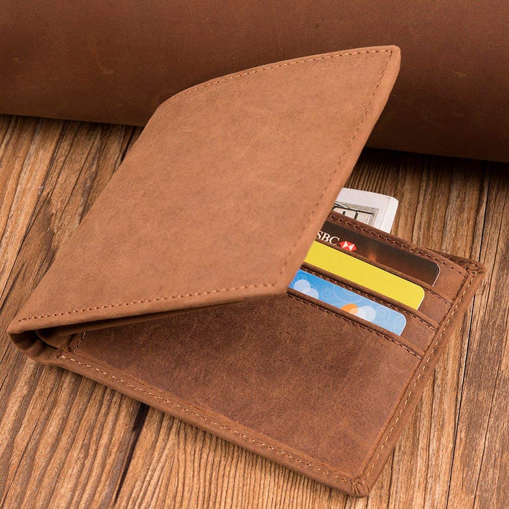 K KENON Mom Son Wallet - Engraved Leather Men Wallet-The Perfect Personalized Son Gift From Mom And Dad (Wallets-For Son From Dad)