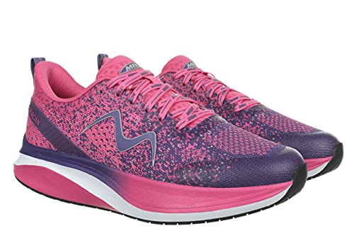 MBT Women's Huracan-3000 Rocker Bottom Running Shoe, Grey/Pink - 6 M US