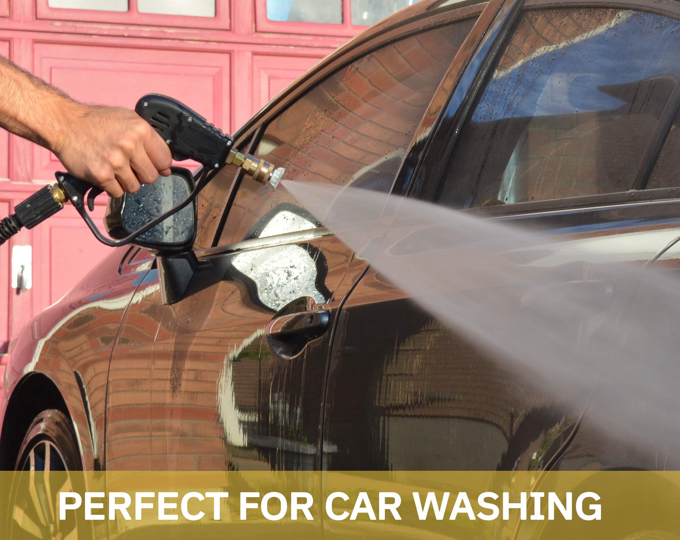 McKillans Professional Snow Foam Cannon Adjustable Lance Pressure Washer Jet Wash with 1/4” Quick Connector … (Cannon + Washer Gun)