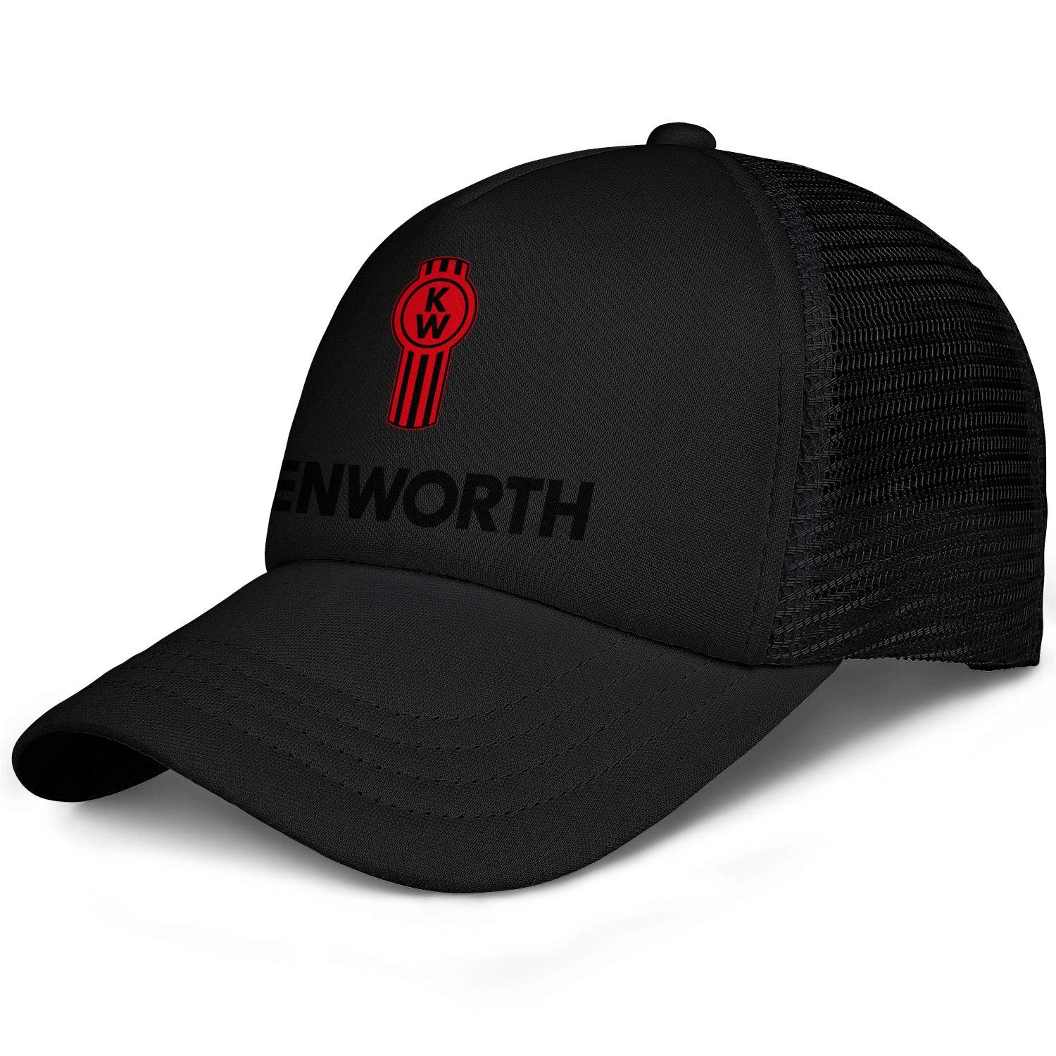 LHSPOSIFD Unisex Men's Baseball Hats Retro Adjustable Mesh Strapback Kenworth-w900-Trucks-Flat Caps