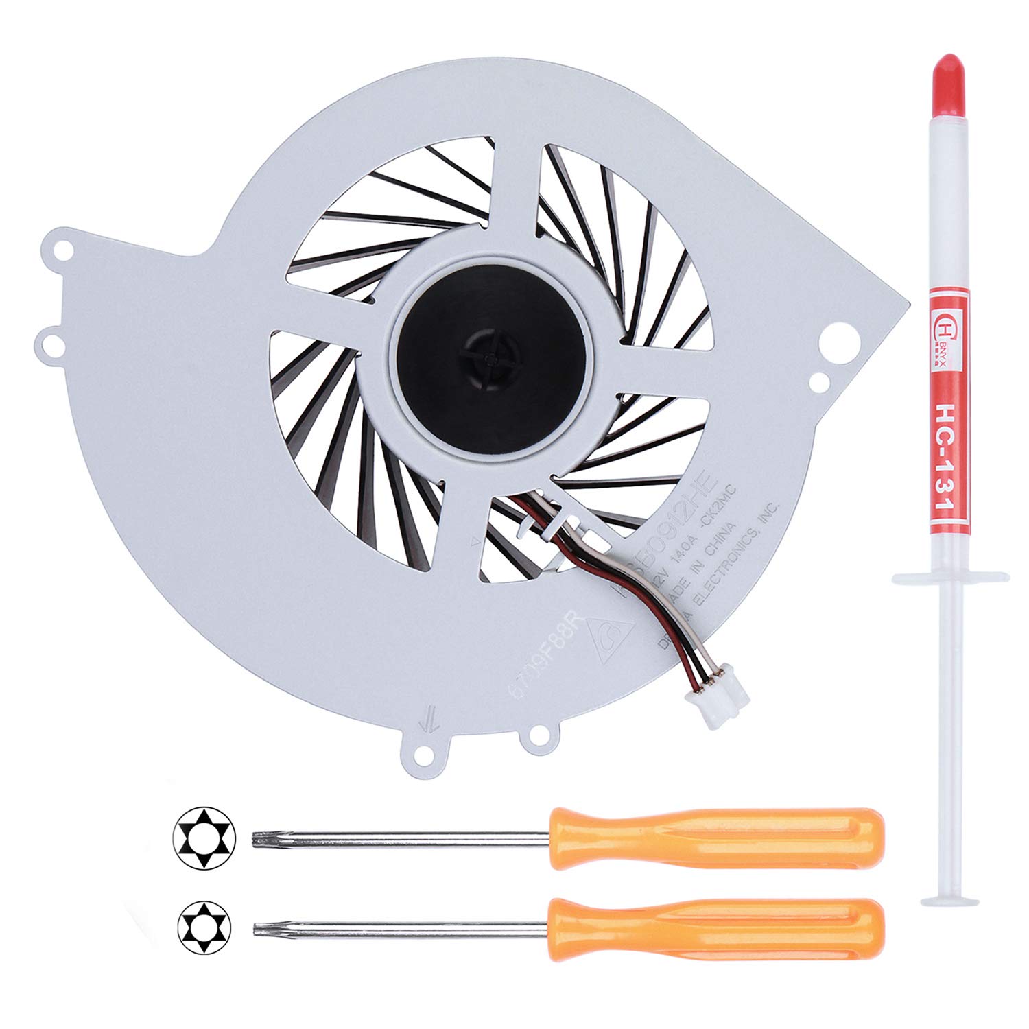 Li-SUN PS4 CPU Cooling Fan KSB0912HE-CK2MC, Internal Cooler Replacement for Sony Playstation 4 PS4 CUH-12XX Console Series (CUH-1200 CUH-1200AB01 CUH-1200AB02 CUH-1215A CUH-1215B) with Tool Kit