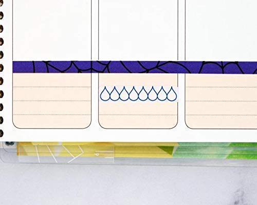 Water Tracker Stickers, 2 sheets, 114 Stickers, 1.5" wide sticker, Health & Wellness Planner