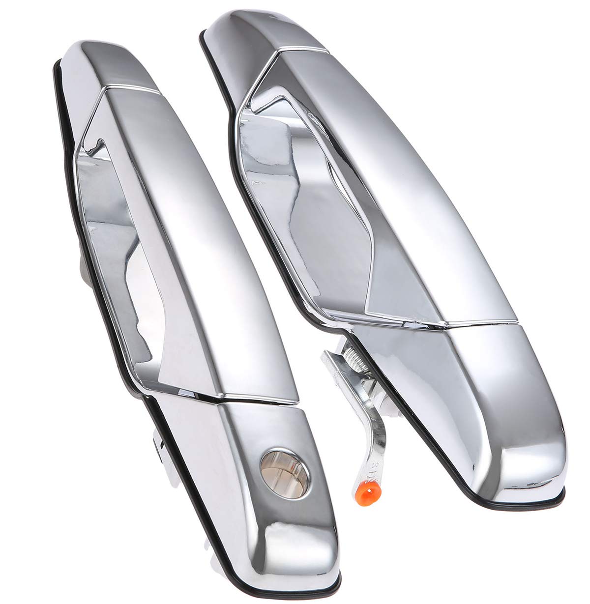 LEIMO KPARTS Exterior Chrome Door Handle Front Driver Passenger Side, Replacement for 2007-2013 Chevy Silverado Suburban Tahoe Avalanche, GMC Sierra Yukon, Cadillac Escalade | Replaces# 80546,80545