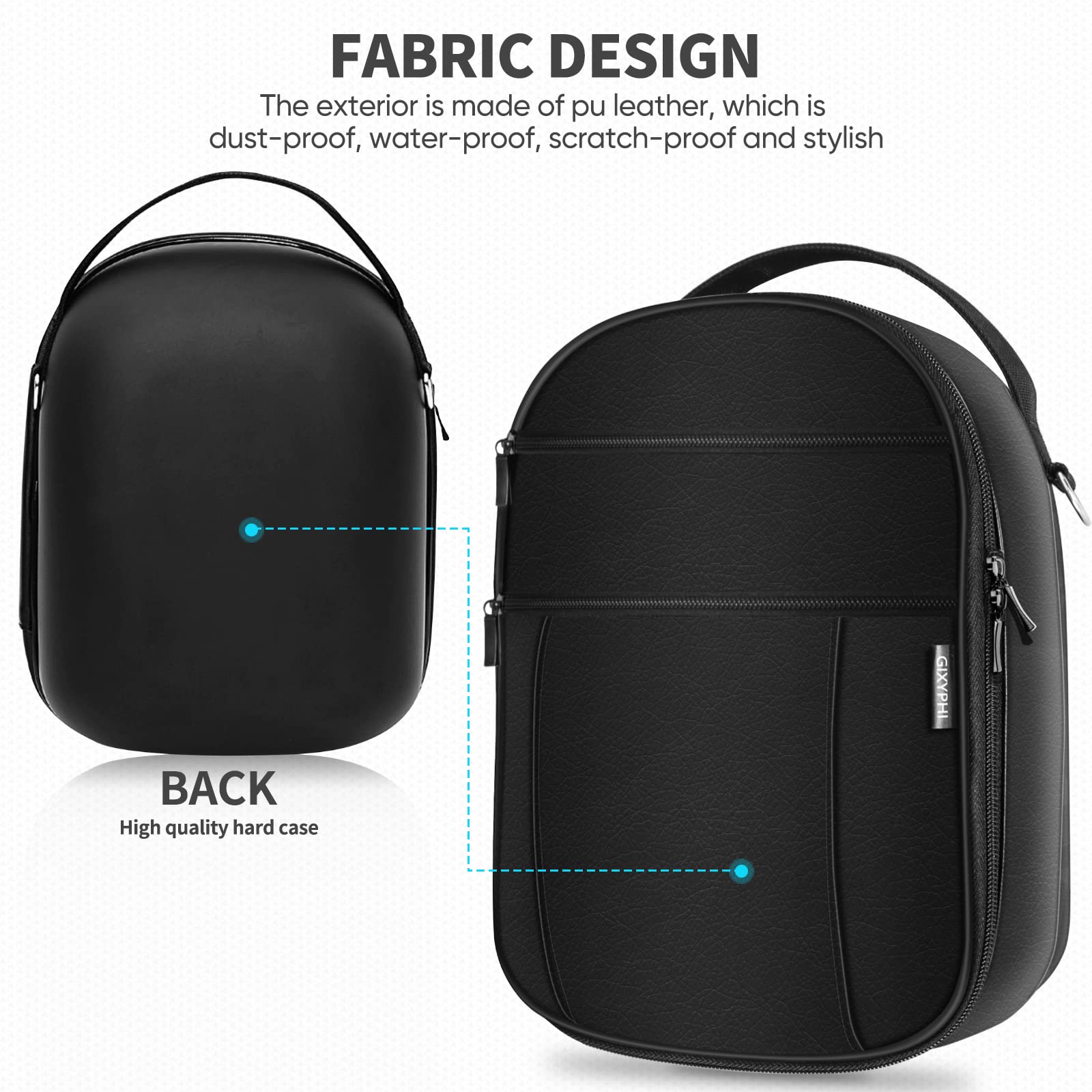 OUUTMEE EVA Hard Travel Carrying Case Storage VR With Outer Pocket Compatible With Oculus Quest 2 Accessories Bag (NOT FIT Elite Strap)