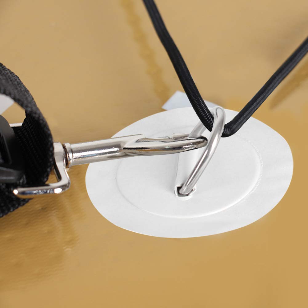LVOERTUIG Kayak D Ring,Stainless Steel D-Ring Pad Patch Lashing Ring for Inflatable Boat Raft Dinghy Kayak Surfboard SUP Paddleboard Accessories