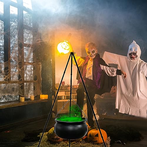 Witches Cauldron Halloween Decorations Large Witches Cauldron on Tripod with Lights Halloween Decorations Black Witch Decor for Home Outdoor Indoor Yard Halloween Props Witch Cauldron Pot