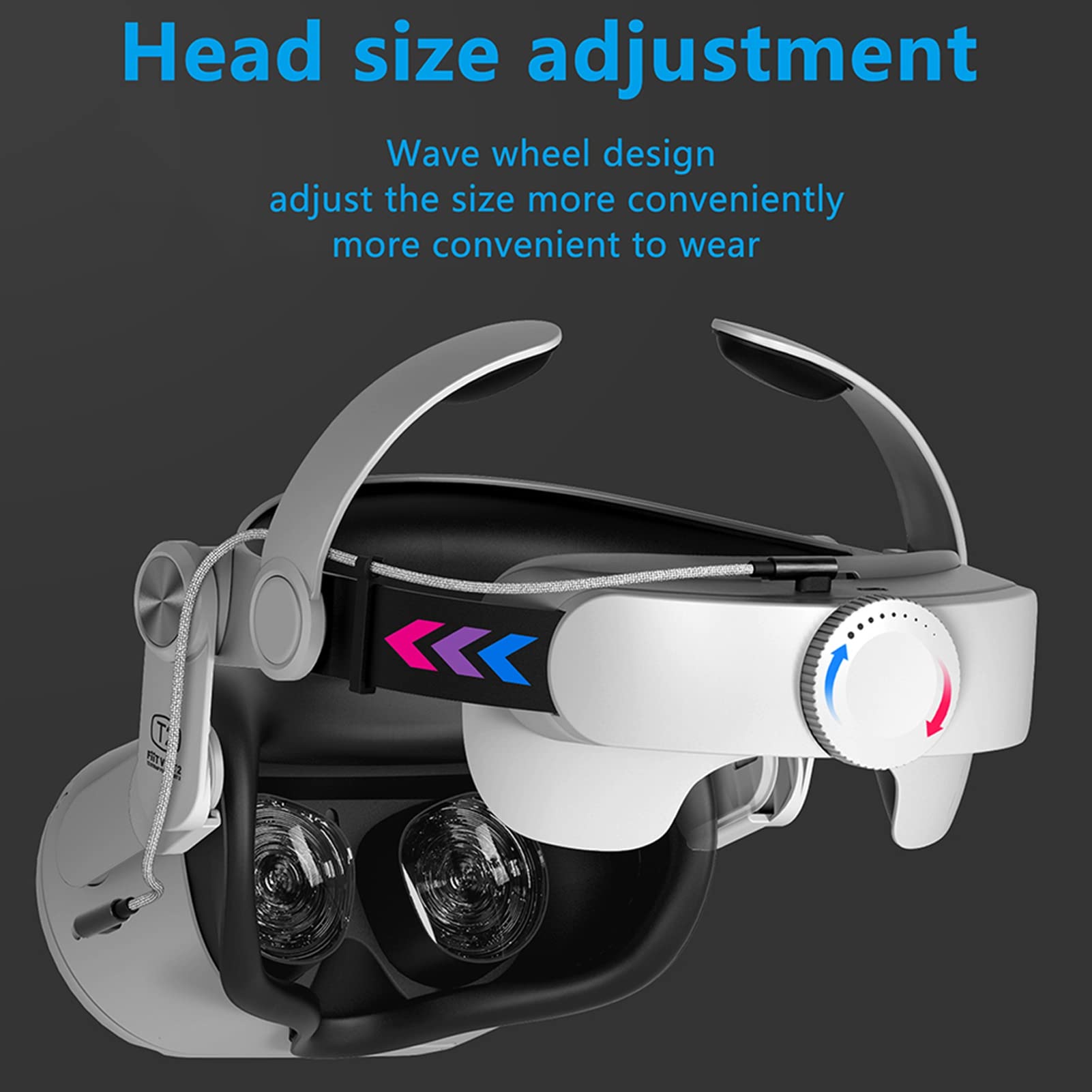 SamFansar VR Headset Reduce Face Pressure Practical Comfort Elite Strap Replacement for Oculus Quest2