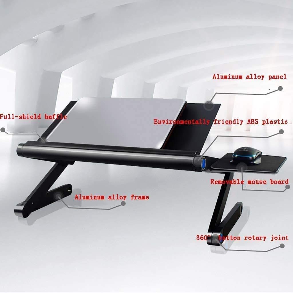 KXDTZ Portable Laptop Stand, Bed Folding Computer Desk Ideal for Men and Women Students Computer Aluminum Stands