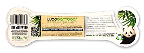 Woobamboo! Eco-Friendly Large Breed Bamboo Toothbrush 2 Pack