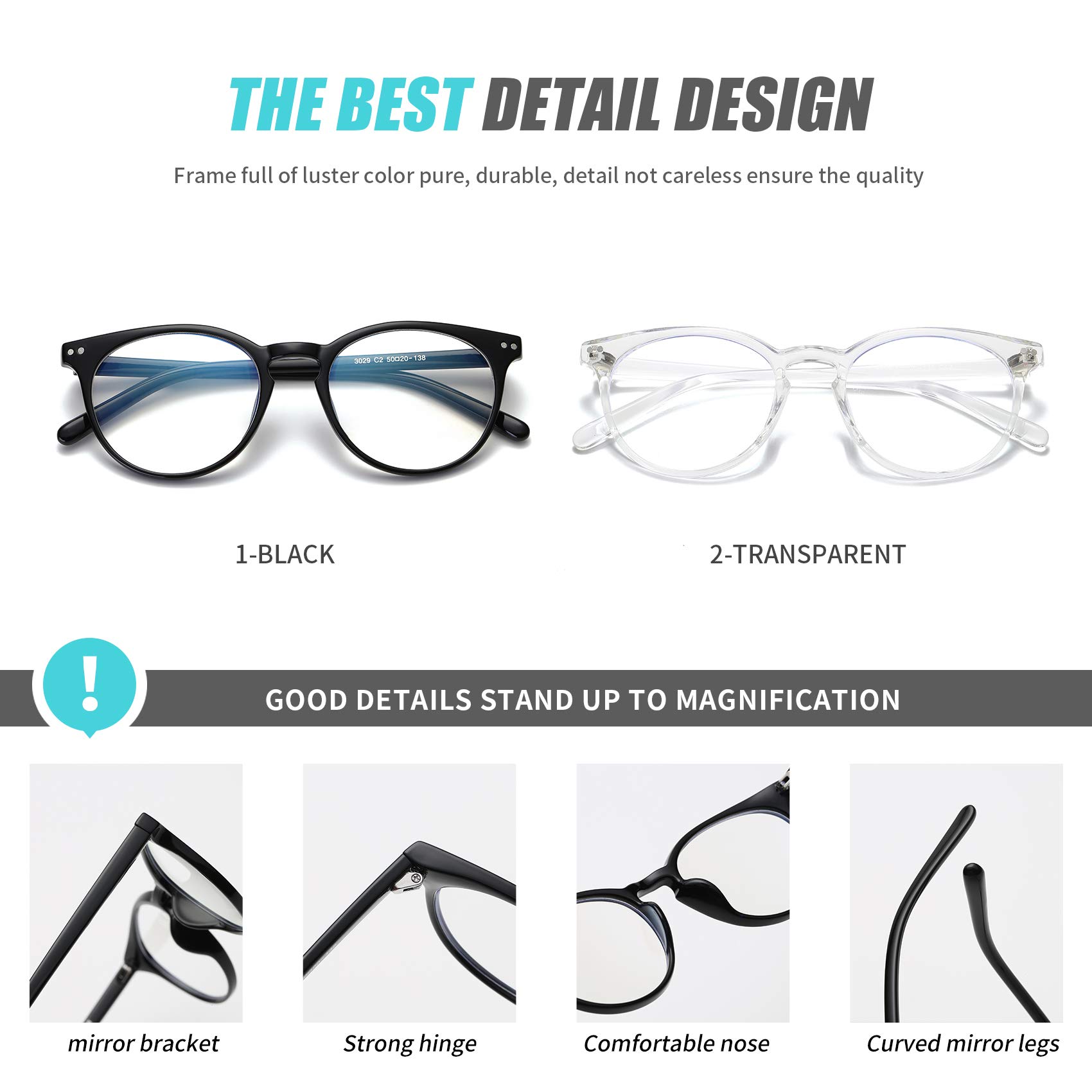 KECHIO Round Blue Light Blocking Glasses Vintage for Women Men Approved Anti Blue Ray Computer TV Reading Cut UV400 Eye Glasses