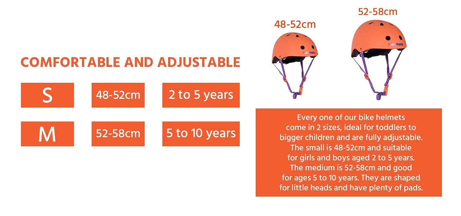 Kiddimoto Kids Helmet - Matt Orange Small