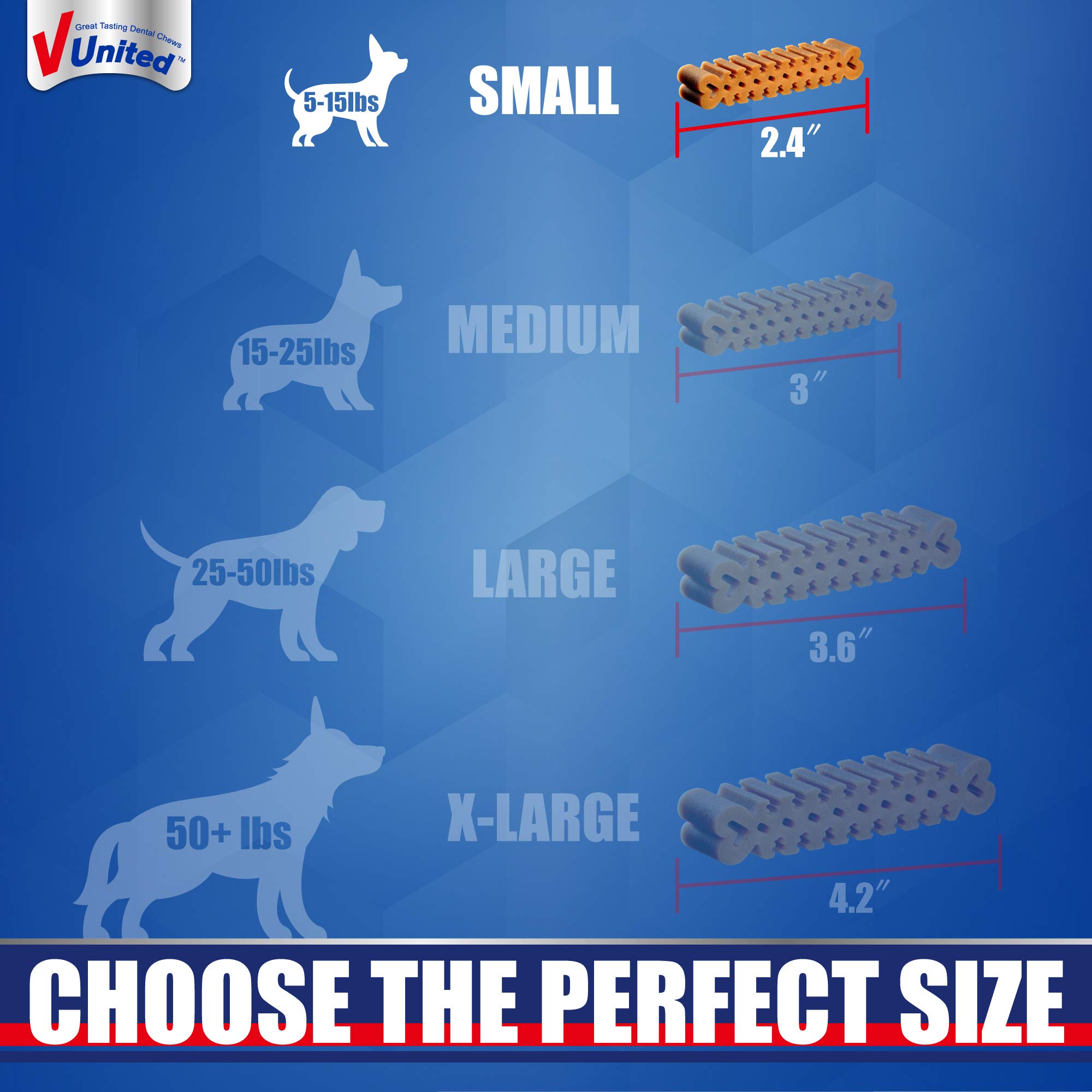 Koowill V United Patented Unique Design All Natural Dental Chew for Dogs (12 Ounce Pouch)