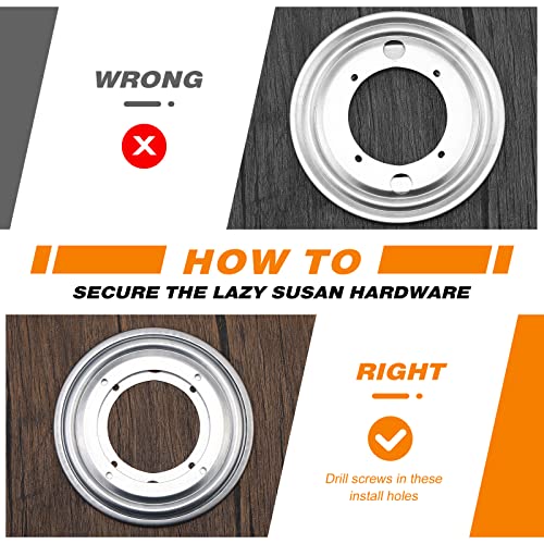 Mumufy 8 Pack 5.5 Inch Round Lazy Susan Hardware Lazy Susan Turntable 360 Degree Rotating Bearing Plate 5/16 Inch Thick Swivel for Table Kitchen Cake Stand Serving Tray Organizer Show Display
