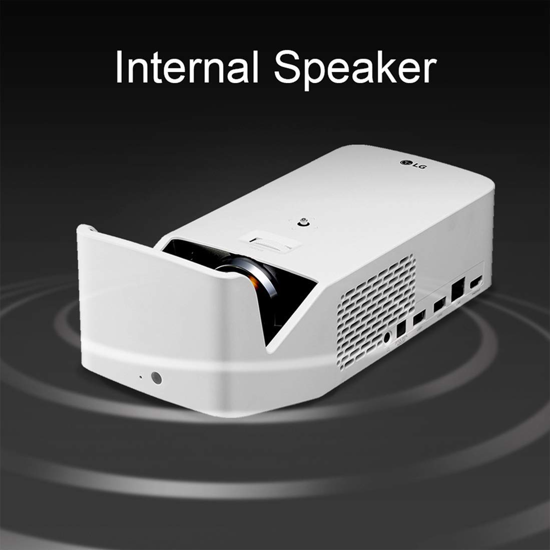 LG HF65LA Ultra Short Throw LED Home Theater CineBeam Projector with Smart TV and Bluetooth Sound Out (2019 Model), White (Renewed)