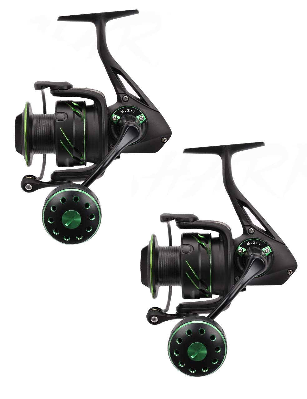 LLJPYX7L Rotating Fishing Reel, 6.2:1 Advanced Smooth Fishing Spinning Reel, Rust-Proof, Super Smooth, Suitable for Salt Water and Fresh Water, Suitable for Beginners (Color : Two Reel)