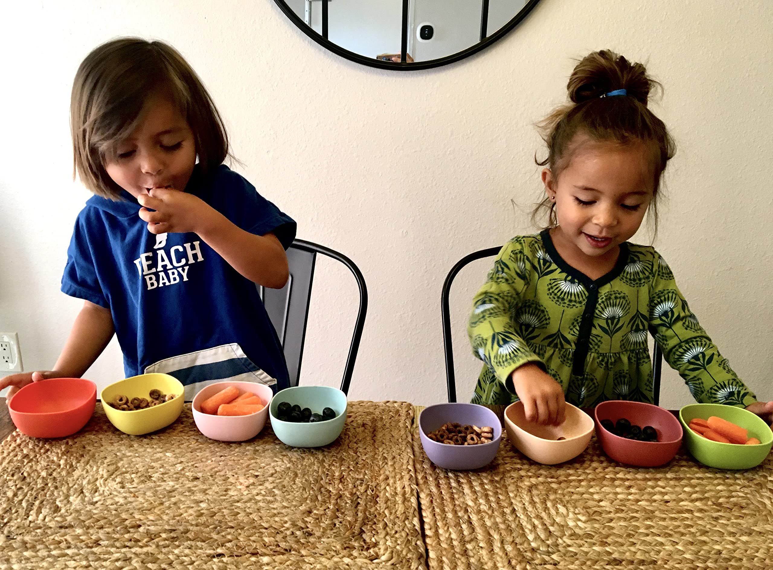 Mini bowls 8 piece set bamboo fiber snack bowls dipping sauces dessert bowls small bowls tiny bowl set