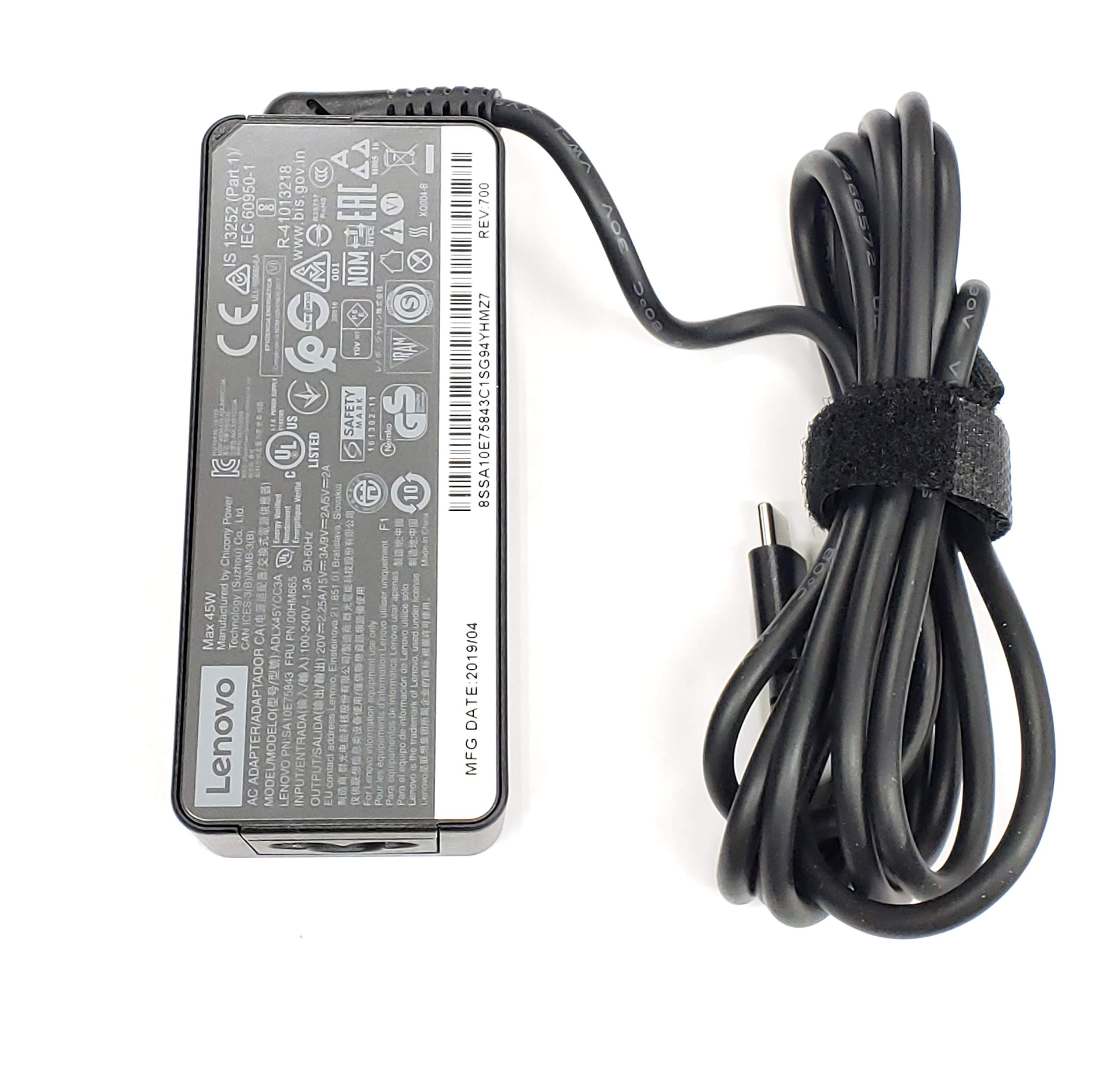 Laptop Charger 45W watt USB Type C AC Power Adapter - ThinkPad Yoga Miix,X280 T480 T480s T580 E480,MIIX5 Pro,X1 Carbon 2017 2018,X1 Tablet