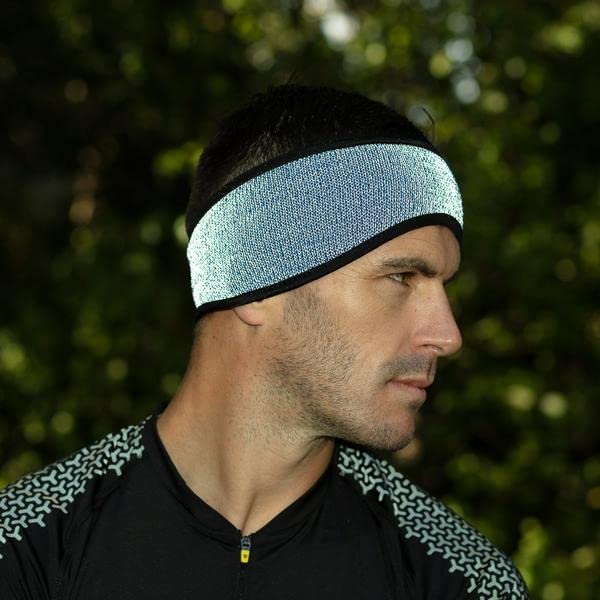Proviz REFLECT360 Explorer Reflective Breathable Unisex Fleece-Lined Running Sports Headband Hi Visibility, Blue