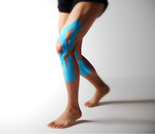 Kinesiology Tape Pro, Athletic Waterproof Muscle Support Adhesive Kinesio Sport Tape for Athletes 2 inches x 16.4 feet, 2 Rolls, Light Blue