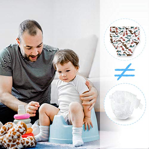 Lictin Potty Training Pants for Toddlers-4 Pcs Underwear Training Pants with 2 Pcs Baby Cloth Diapers Inserts, Reusable 7-Layer Potty Training Underpants for Infants Toddlers 2-3 Years