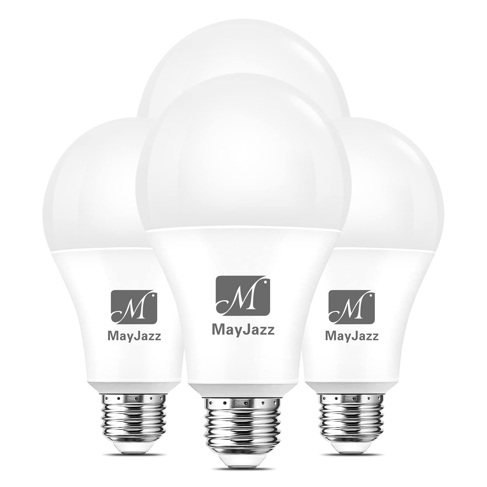 M MayJazz A21 LED Light Bulbs, 150 Watt Equivalent LED Bulbs, 2200LM Super Bright Light Bulb, 4000K Natural White, Non-Dimmable, E26 Medium Screw Base (4 Pack)
