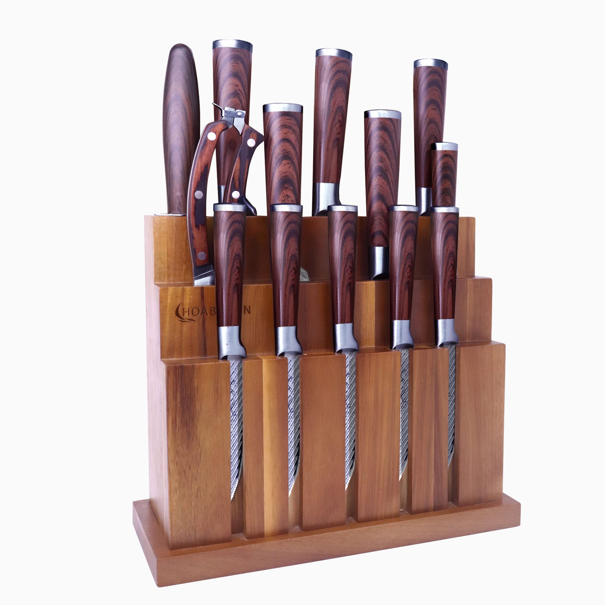 Universal knife block without knives Created Knife Holder HOABLRON AK01 Large & Luxurious Knife Block 3 tiers desgin Elegant Kitchen Set (Knife holder for AK01)