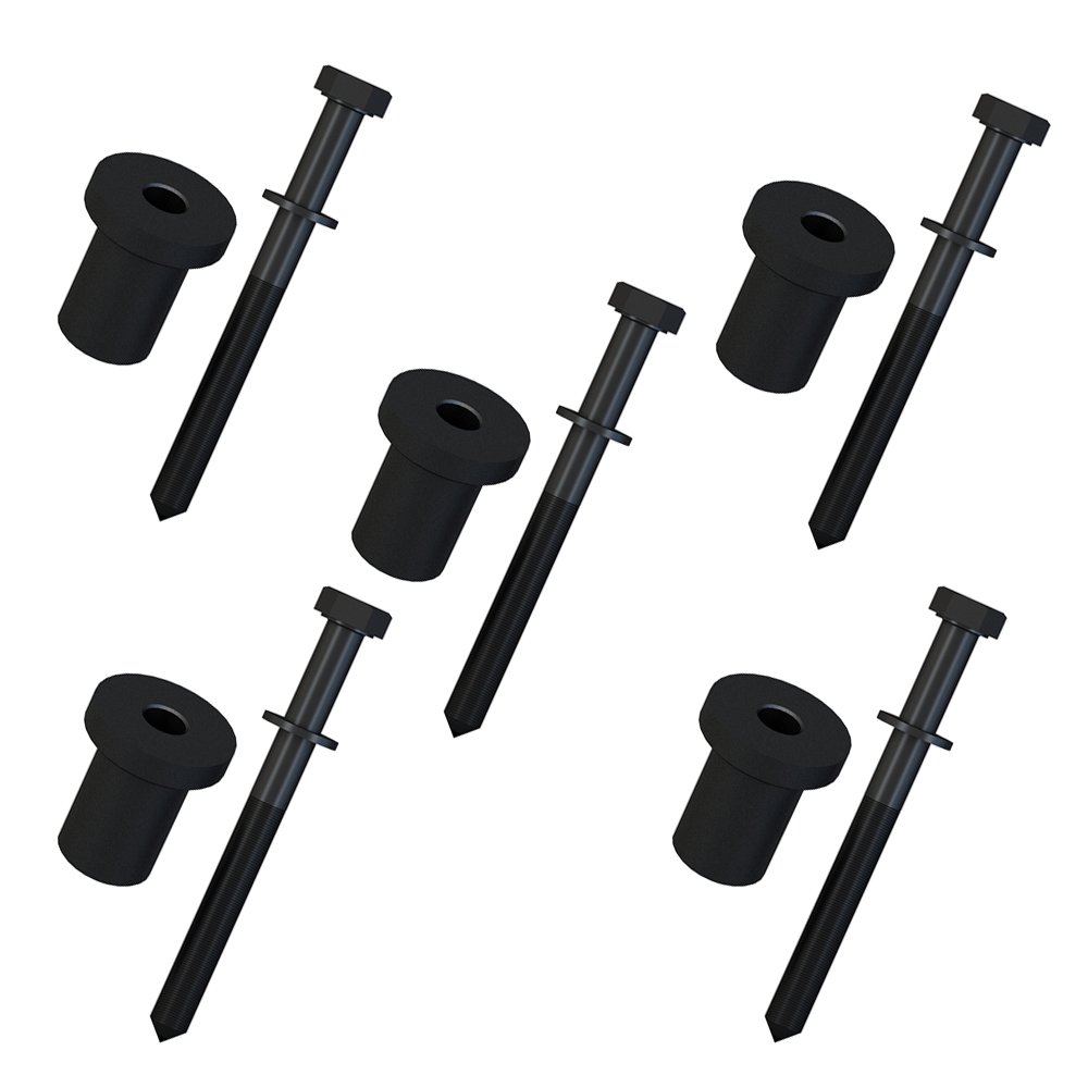 JUBEST 1-5/16in Matte Black Spacer Replacement Sliding Barn Door Hardware for 16" Stud Wall Set of 5