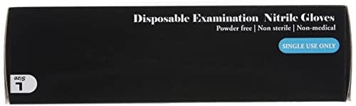SereneLife Large Size Nitrile Disposable Latex & Powder Free Gloves - Great for Kitchens, Food Handling & Cleaning Supplies - Soft & Comfortable fit - Vinyl & Nitrile blend - 100 Pack