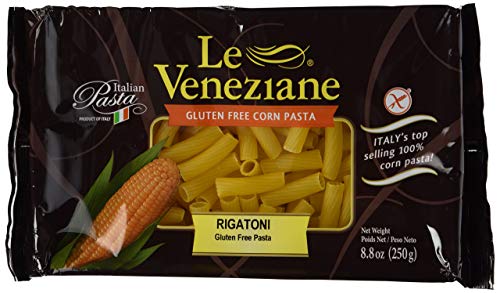 Le Veneziane - Italian Rigatoni Pasta [Gluten-Free], (4)- 8.8 oz. Pkgs - PACK OF 4