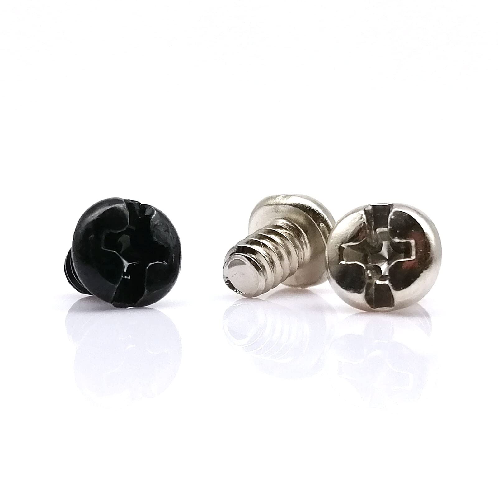WAAZI Industrial Screws 25pcs Silver Black PC Case Hard Drive Disk HDD Power Supply PSU Sound Video Graphics Card Mount Fix Repair Screw Bolt Computer E (Color : Silver)