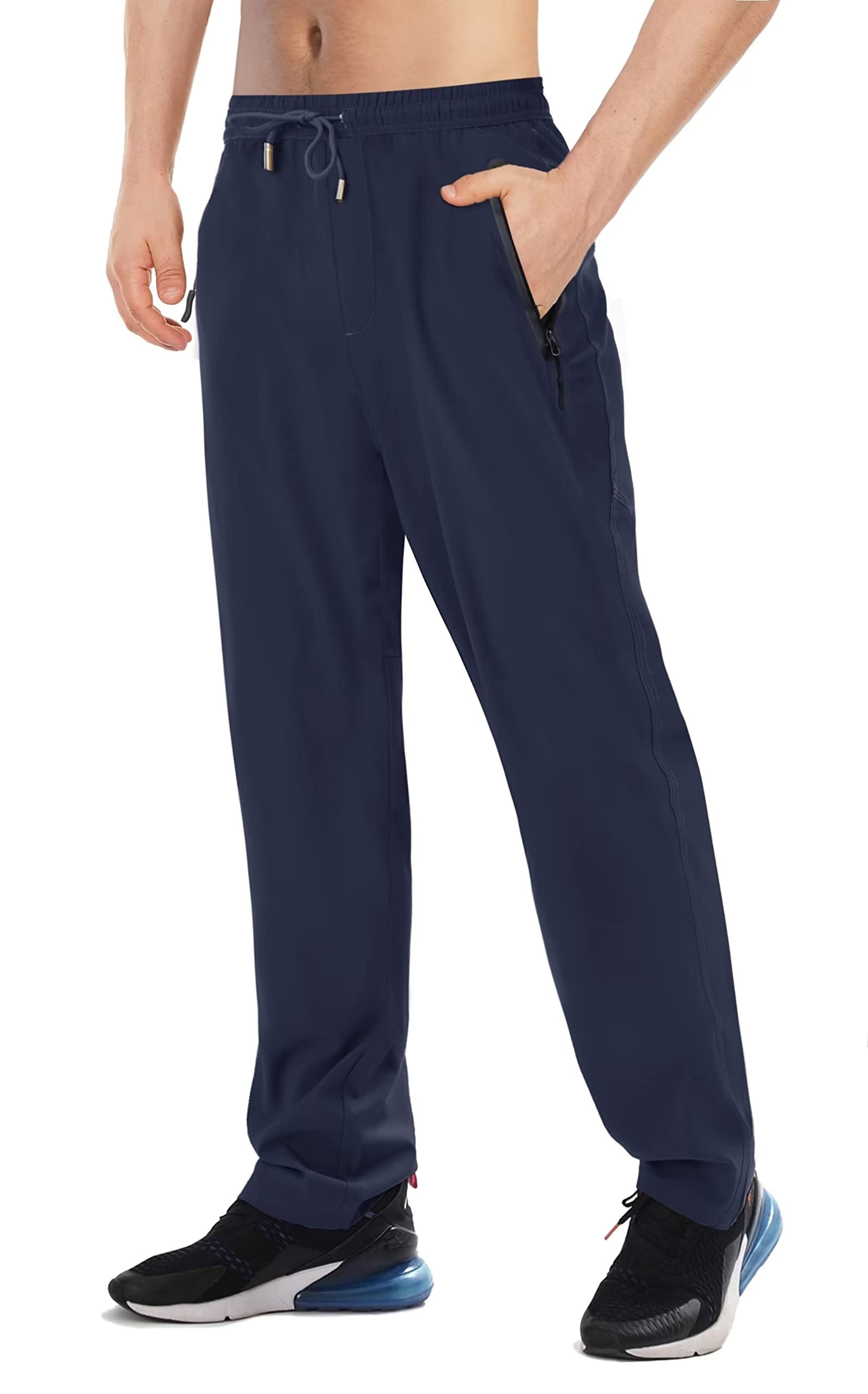 KEFITEVD Men's Sweatpants Athletic Pants for Men Training Pants Men Elastic Waist Jogger Pants for Men Quick Dry Pants Men Running Pants Blue