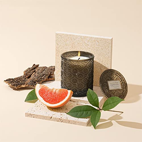 LA JOLIE MUSE Scented Candle, Grapefruit Leaves Scented Candle, Natural Soy Candle for Home Scented, 50 Hours Long Burning Time