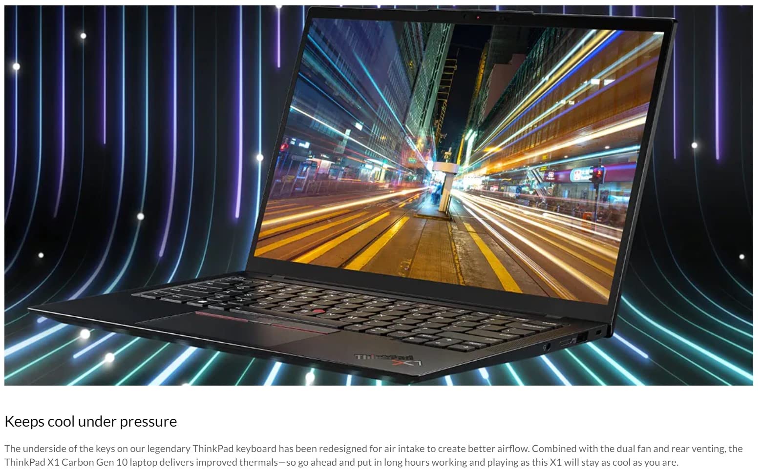 Lenovo Gen 10 ThinkPad X1 Carbon with Intel Core i5-1240P Processor, 14" WUXGA 400nits Anti-Glare Non-Touch Display, 16GB RAM, 512GB SSD, Backlit Keyboard, Fingerprint Reader, and Win11 Pro