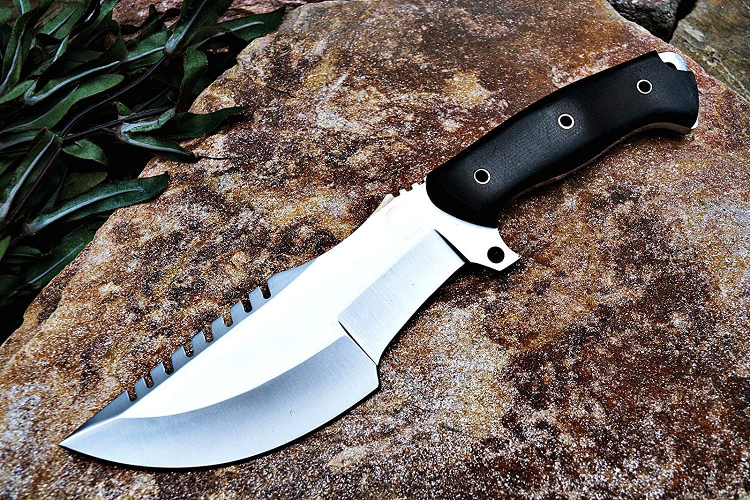 PSK77 - 1| 3| 5| 10| 15| 20 Pieces Pack Bulk Lot - Handmade Tracker Tactical Survival Knife Fixed Blade Hunting Knife GIFT, Black, Bulk Discounted (20 Pieces)