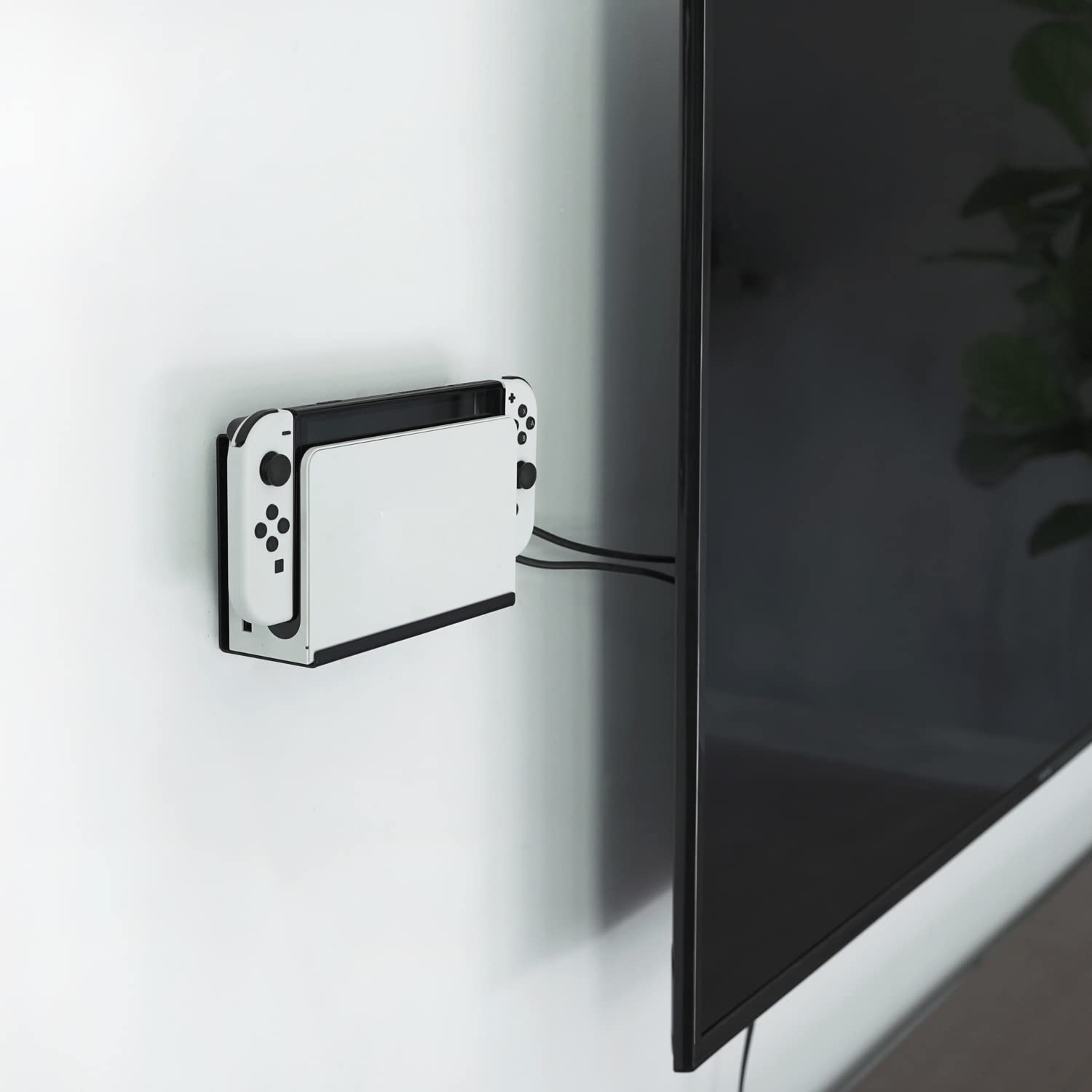 Monzlteck Wall Mount for Switch/Switch OLED,Near The TV Or Under The Desk,Space Saving