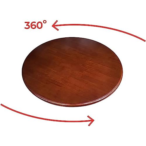 VERDDE 30in 40in 50in Wooden Lazy Susan Turntable Round Rotating Dining Table Serving Tray For Restaurants ,360 Degree Swivel,Heavy Duty,Rustic,oversized (Color : Burgundy, Size : 100 cm (40 in))