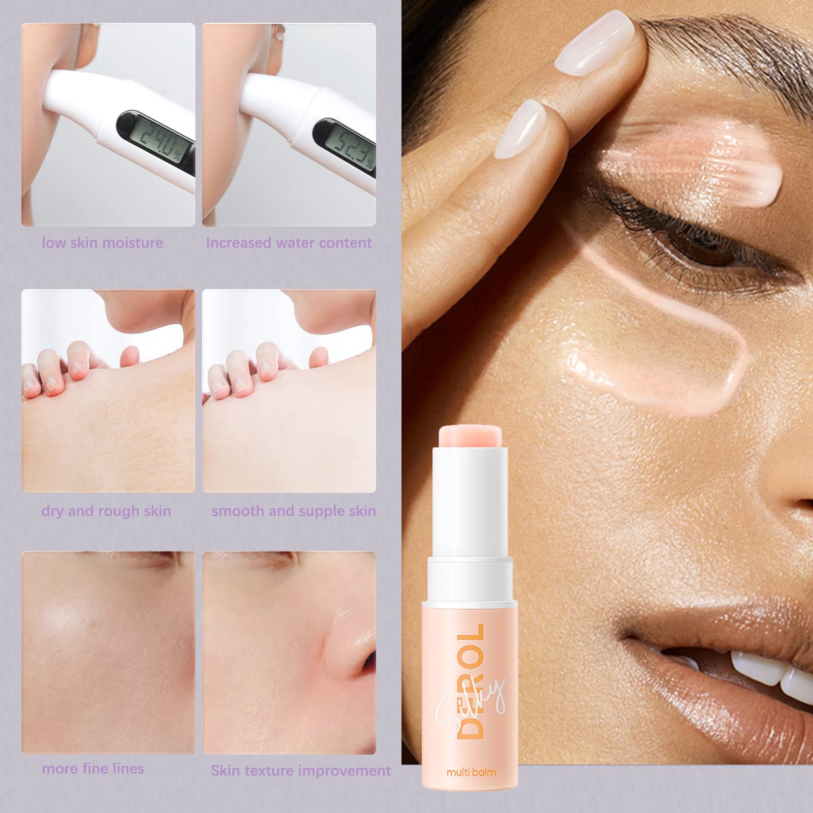 Wrinkle Bounce Moisturizing Multi Balm Stick, Wrinkle Moisturizing Balm,Face Skin Moisturizer, Multi Balm Stick for Face and Body (7g 0.25 oz)
