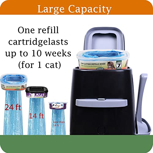 Varycony Cat Litter Refills Bag Cartridge Compatible with Your Genie Litter Standard Pail, Plus Pail, 8 Pack (NOT Compatible with Your Genie Litter XL Pail)