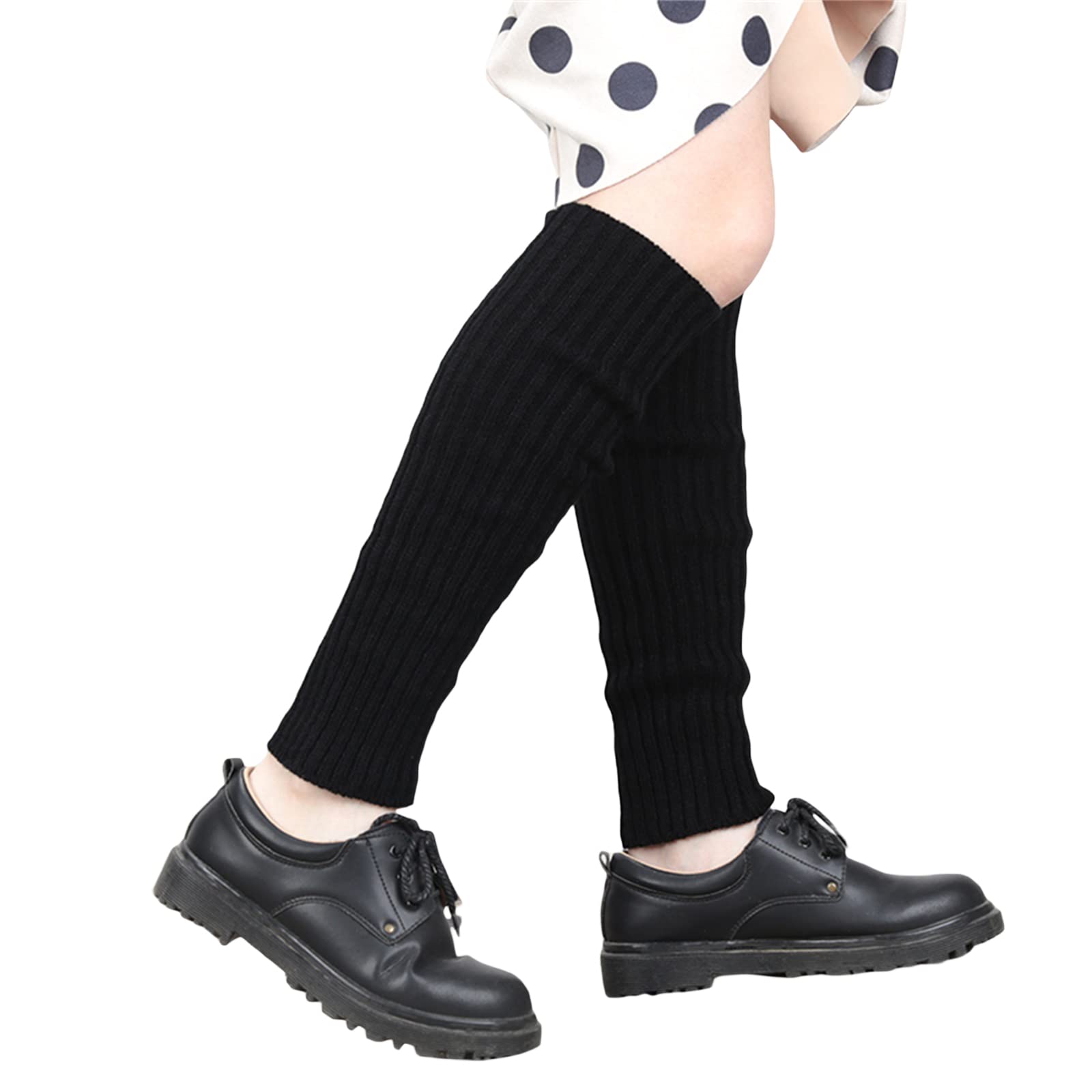 pengnight Womens Cable Knit Long Socks Leg Warmers Japanese Harajuku Kawaii Boot Socks (Black #1, One Size)