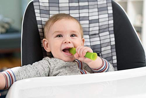 Olababy 100% Silicone Training Cup with Straw Lid (Mint) and Training Spoon Set Bundle