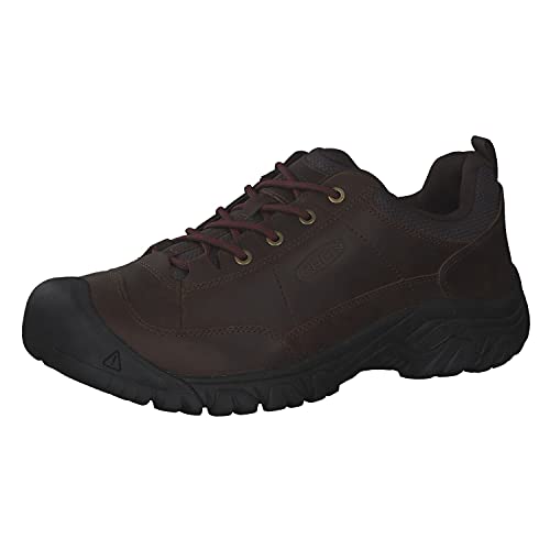 KEEN Men's Targhee 3 Oxford Casual Hiking Shoes, Dark Earth/Mulch, 9