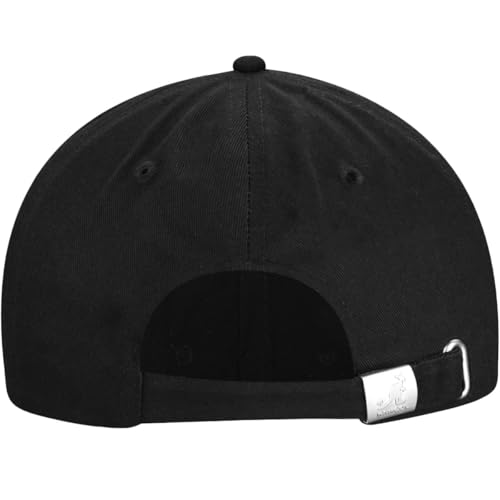 Kangol Cotton Adjustable Baseball Hat for Women and Men, One Size Fits Most, Black