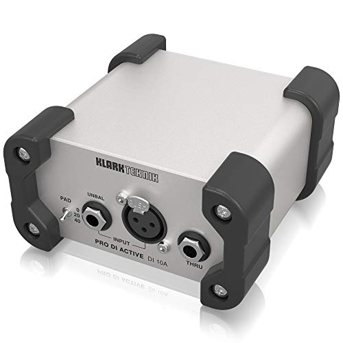 Klark Teknik PRO DI ACTIVE DI 10A Active DI Box with Midas Transformer, Extended Dynamic Range and Phantom/Battery Operation