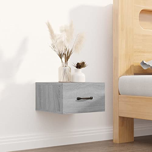 YAFF Wall-Mounted Bedside Cabinets 2 pcs 13.8"x13.8"x7.9" Gray Sonoma